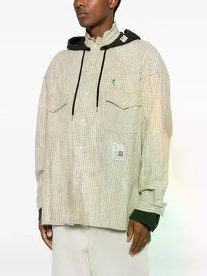Mihara Yasuhiro Check-pattern Hooded Shirt Jacket