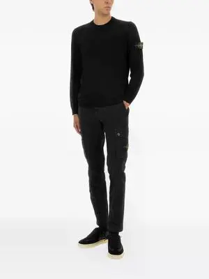 Stone Island 5100071 Light Pure Rws Wool Jumper - Black