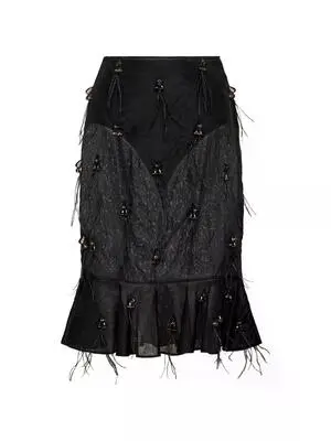 Giuseppe Di Morabito Bead-embellished Midi Skirt