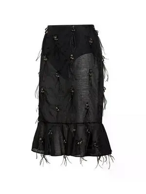 Giuseppe Di Morabito Bead-embellished Midi Skirt