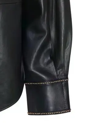 Blumarine Studded Leather Shirt - Black