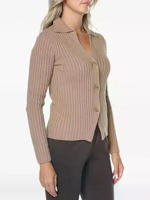 Dkny Ribbed-knit Button-up Cardigan