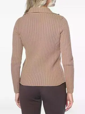 Dkny Ribbed-knit Button-up Cardigan