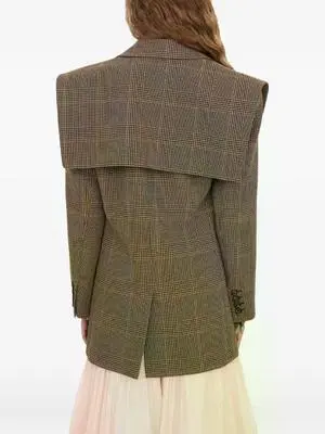 Chloé Check-pattern Layered-shoulder Jacket