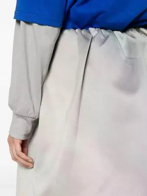 LII Satin-finish Bubble-hem Mini Skirt