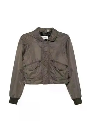 MAISON MARGIELA Cropped Zip-up Jacket - Grey
