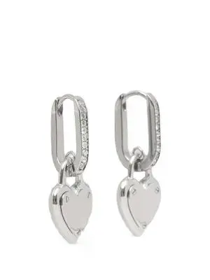 Guess Heart-shape Earrings - Silver