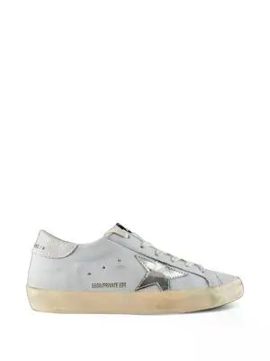 GOLDEN GOOSE Super-star Distressed Sneakers - Blue