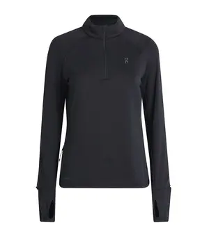 On Climate Quarter-zip Top - Black