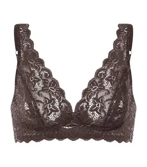Hanro Lace Moments Bra - Brown