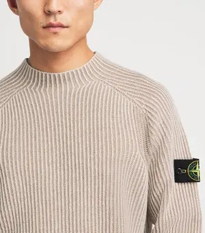 Stone Island Cashmere-wool Rib-knit Sweater