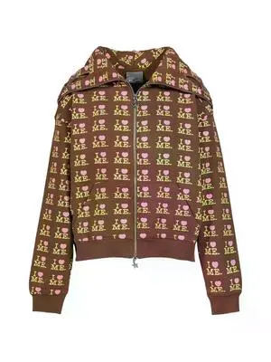 Ashley Williams I Heart Me Butterfly Hoodie - Brown