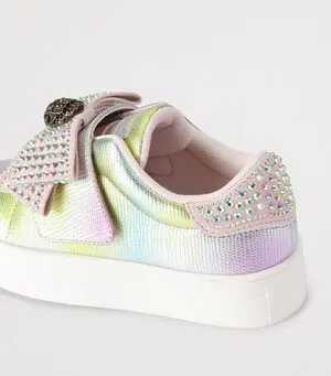 Kurt Geiger Leather Laney Bow Sneakers