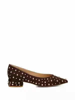 ALMA EN PENA Studded Pointed-toe Pumps - Brown