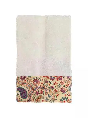 Etro Paisley-print Cotton Towels - White
