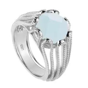 NEOLA Alessia Cocktail Ring Aqua Chalcedony