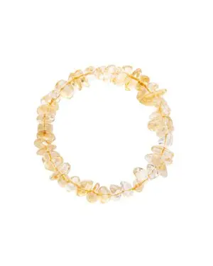SEREE Champagne Citrine Beaded Bracelet - Yellow