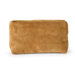 C. GRASSI Small Bolster Clutch Camel Suede - Brown