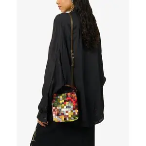 Dries Van Noten Micro Crispino Embellished Satin Handbag