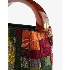 Dries Van Noten Micro Crispino Embellished Satin Handbag