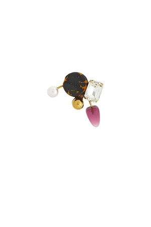 Dries Van Noten Handmade Glass Disc Shell Paste Ring
