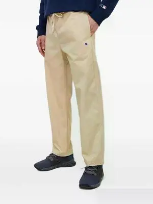 Champion Drawstring-waist Logo-patch Trousers - Neutrals