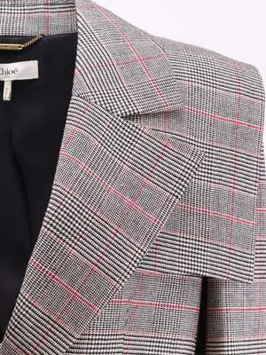 Chloé Prince Of Wales Wool Blazer
