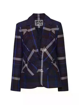 Henrik Vibskov Always Inside Check-print Blazer - Brown
