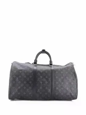 LOUIS VUITTON Keepall Bandouliere Bag Monogram Eclipse Canvas 50 Travel Bag