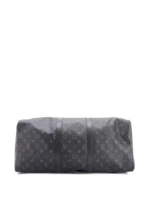 LOUIS VUITTON Keepall Bandouliere Bag Monogram Eclipse Canvas 50 Travel Bag