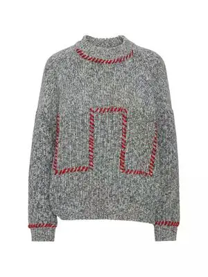 Henrik Vibskov Stitch-detailed Chunky-knit Sweater - Grey