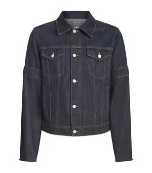 MAISON MARGIELA Flipped Sleeve Denim Jacket - Blue
