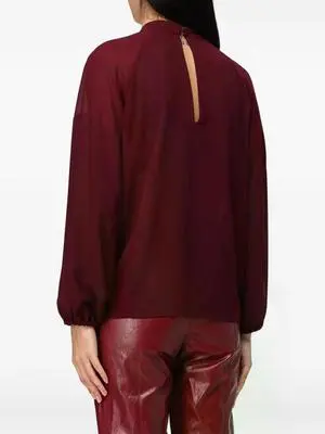 HANITA Sheer-panelled High-neck Top