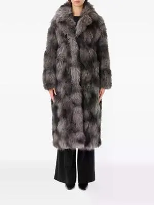 SWORD 6644 Faux-fur Notch-lapels Coat