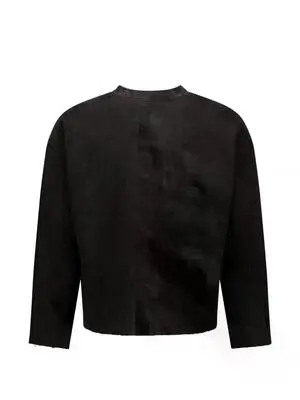 Wish Waffle-knit Crest-print Sweater - Black