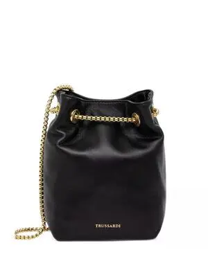 TRUSSARDI Mini Orbita Logo-print Chain-strap Bucket Bag