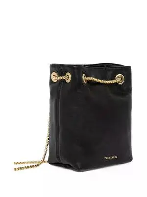 TRUSSARDI Mini Orbita Logo-print Chain-strap Bucket Bag