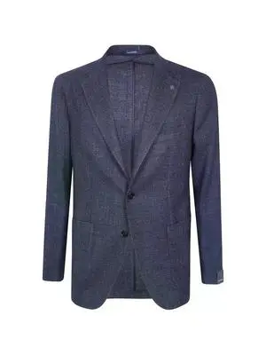 Tagliatore Single-breasted Wool Blazer - Blue