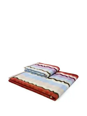 Missoni Zigzag-knit Towel - Red