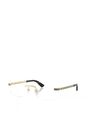 Versace Greca-pattern Rectangle-frame Glasses