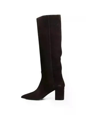 VIA ROMA 15 Logo-plaque Pointed-toe Knee-high Boots
