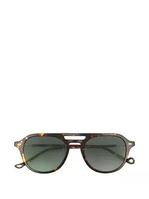 EYEPETIZER Namsan Tortoiseshell-effect Double-bridge Sunglasses - Brown