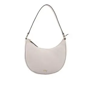 Paul Costelloe Louise Leather Hobo Bag - White