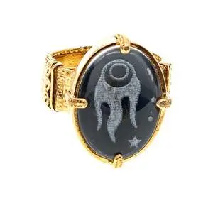 GEM KINGDOM Cosmic Ring Black