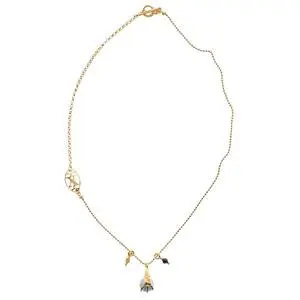 GEM KINGDOM Blue Claw Charm Necklace - Blue/gold