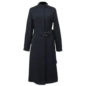 SMART AND JOY High-necked Shirt Dress With Long Sleeves - Black