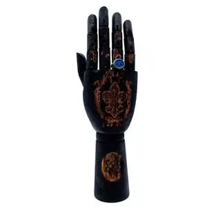 GEM KINGDOM Wooden Display Hand Fleur-de-lis - Black