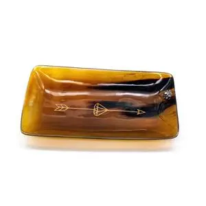 GEM KINGDOM Neutrals/ Beige Horn Tray Silver