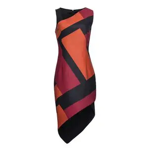 SMART AND JOY Asymmetrical Dress With Geometric Print