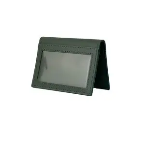 GODI. Handmade Leather Id Wallet Dark - Green